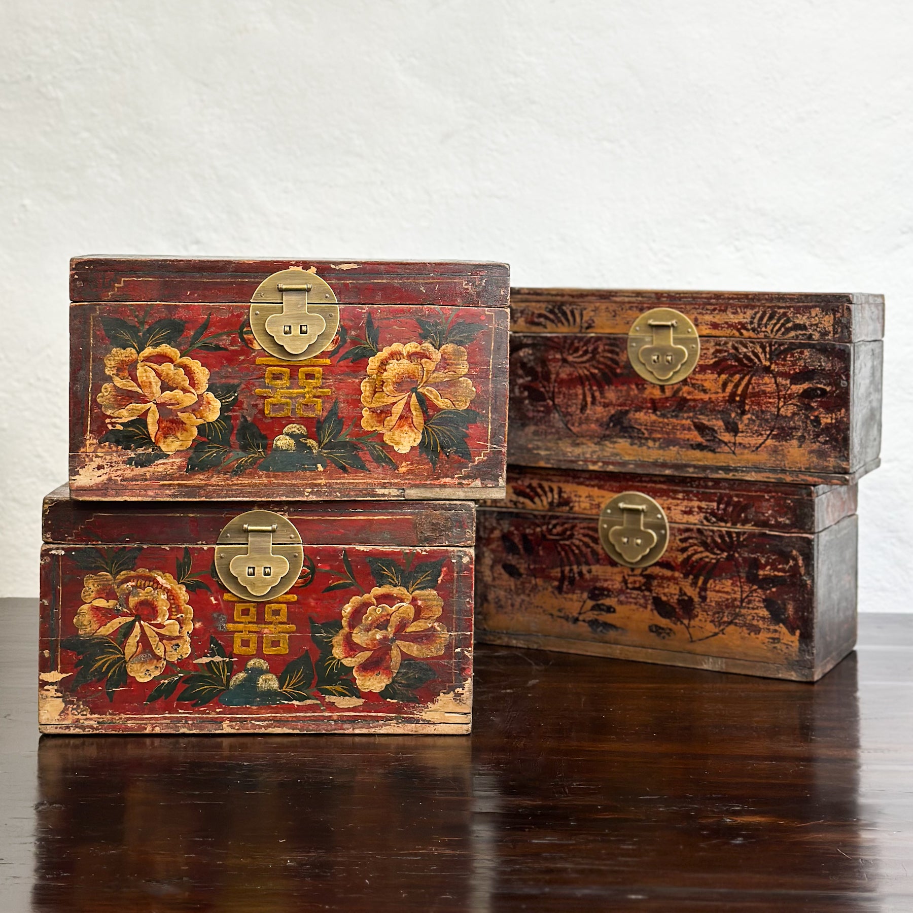 Vintage Hand-Painted Timber Box – Orient House