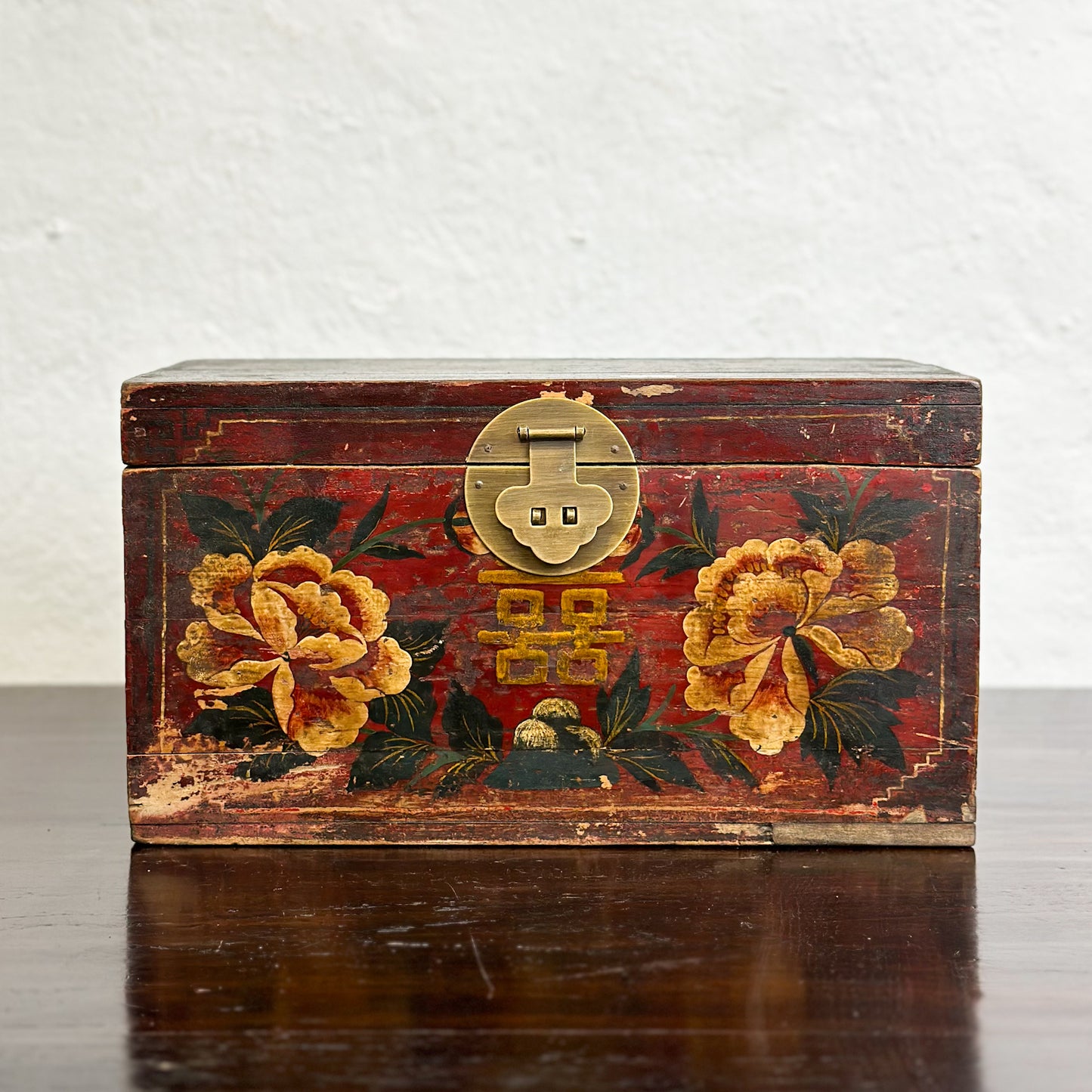 Vintage Hand-Painted Timber Box – Orient House
