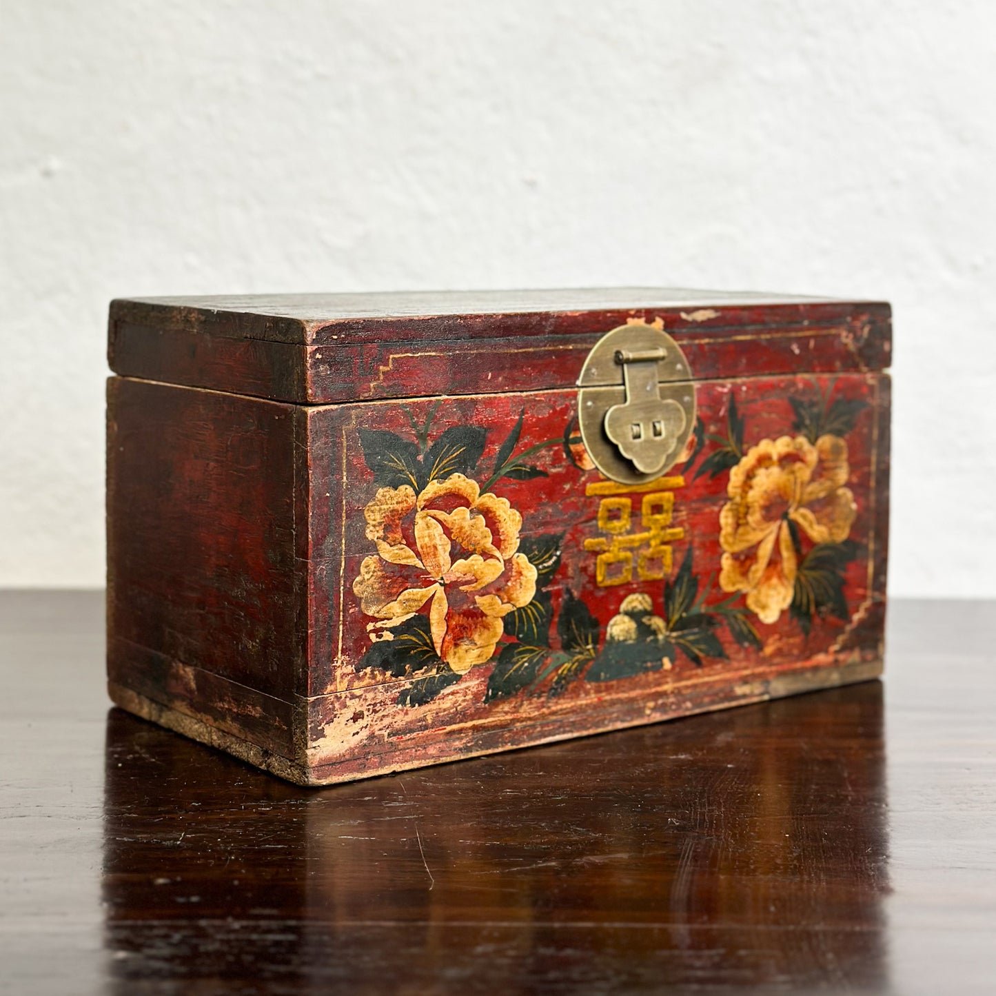 Vintage Hand-Painted Timber Box – Orient House